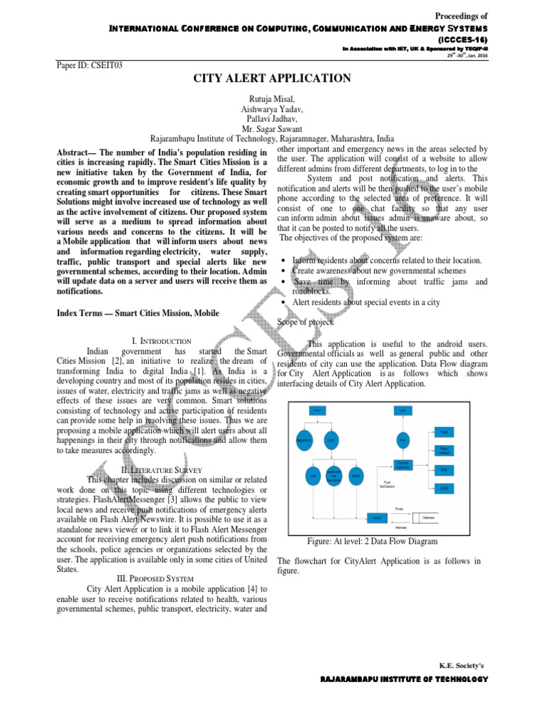 City Alert Application | PDF | News | Computing