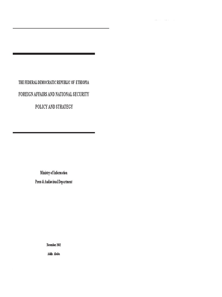 Foreign Affairs National Security Policy | PDF | Globalization | National Security