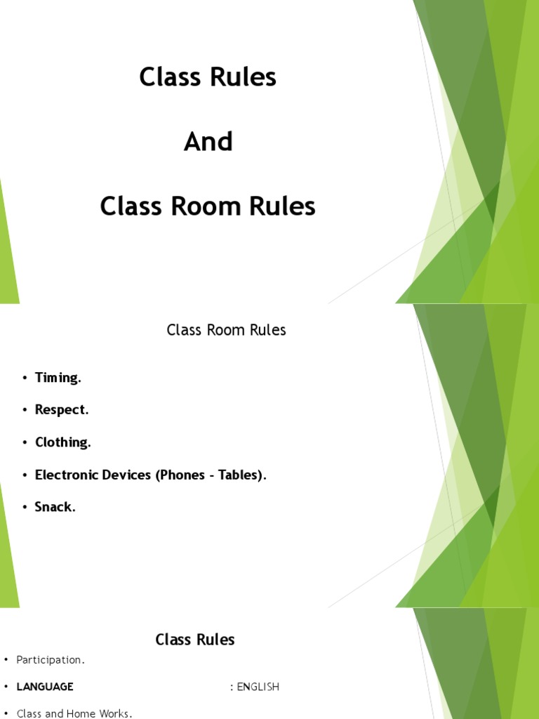 Classroom Rules and Objectives Overview | PDF