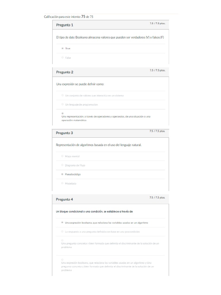 Quiz 1 Semana 3 Programación de Computadores | PDF | Algoritmos | Programación de computadoras