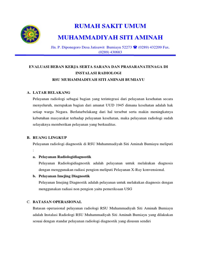 Perhitungan Perencanaan Kebutuhan Radiografer Dengan Metode WISN BARU | PDF
