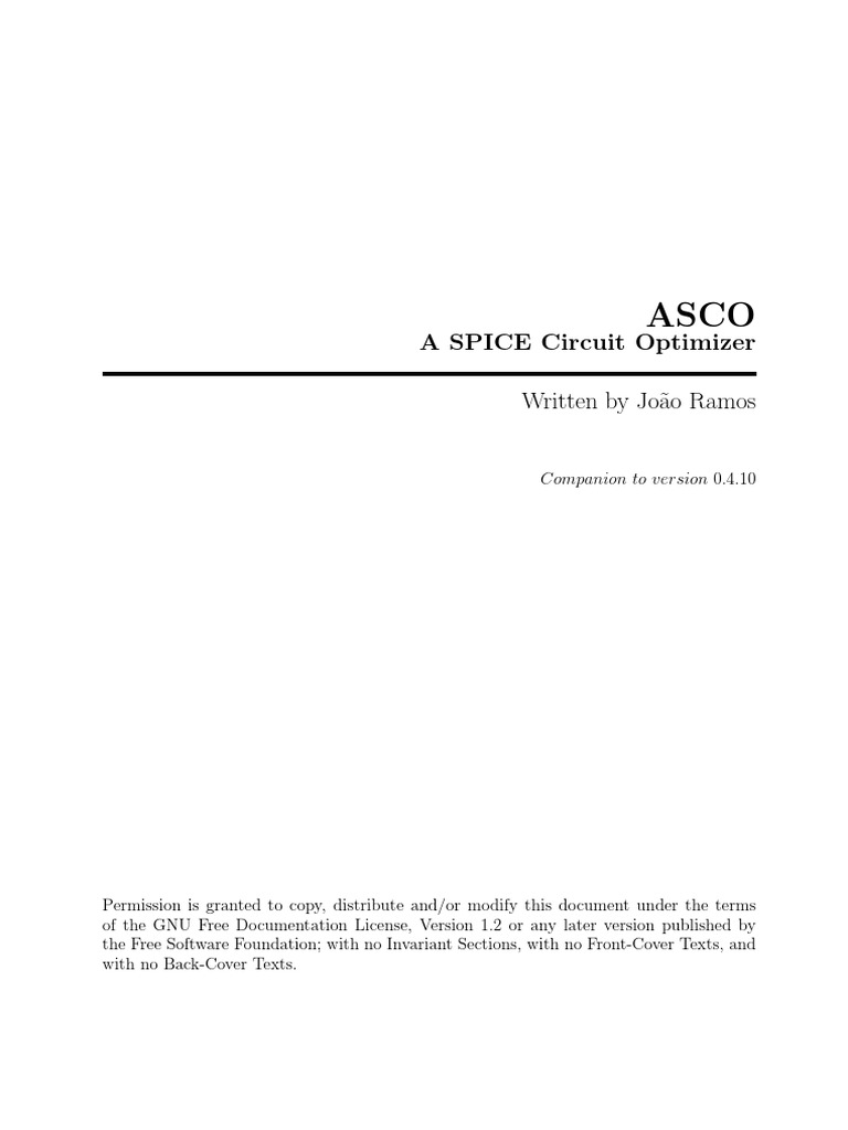 A SPICE Circuit Optimizer | PDF | Spice | Mathematical Optimization