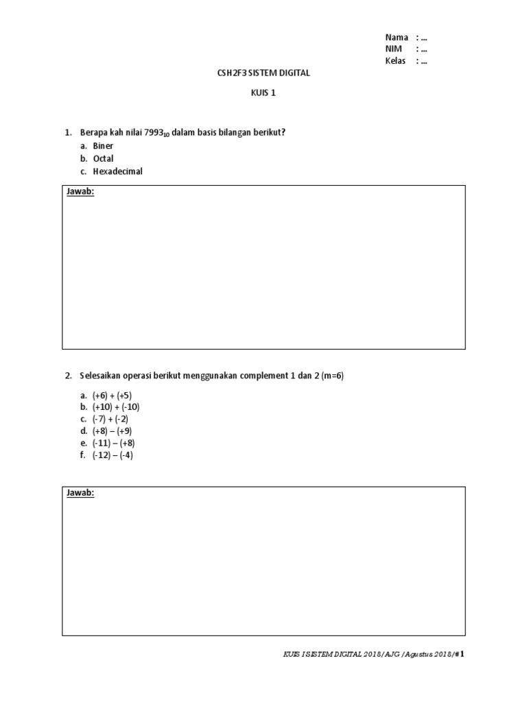 Soal Konversi Basis Bilangan Signed Integer Dan Floating Point Pdf