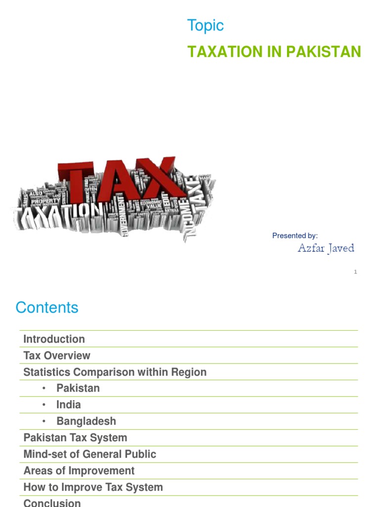 Tax System in Pakistan PDF | PDF | Taxes | Payments