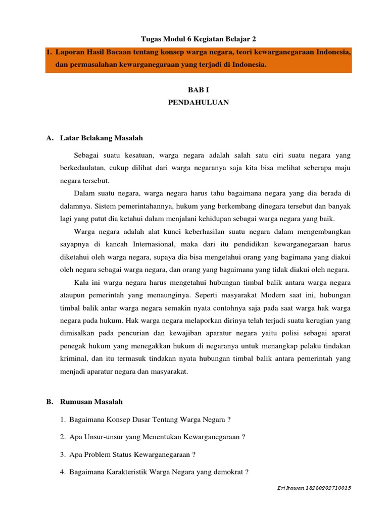 Tugas M6 KB2 PPG 2018 PDF | PDF