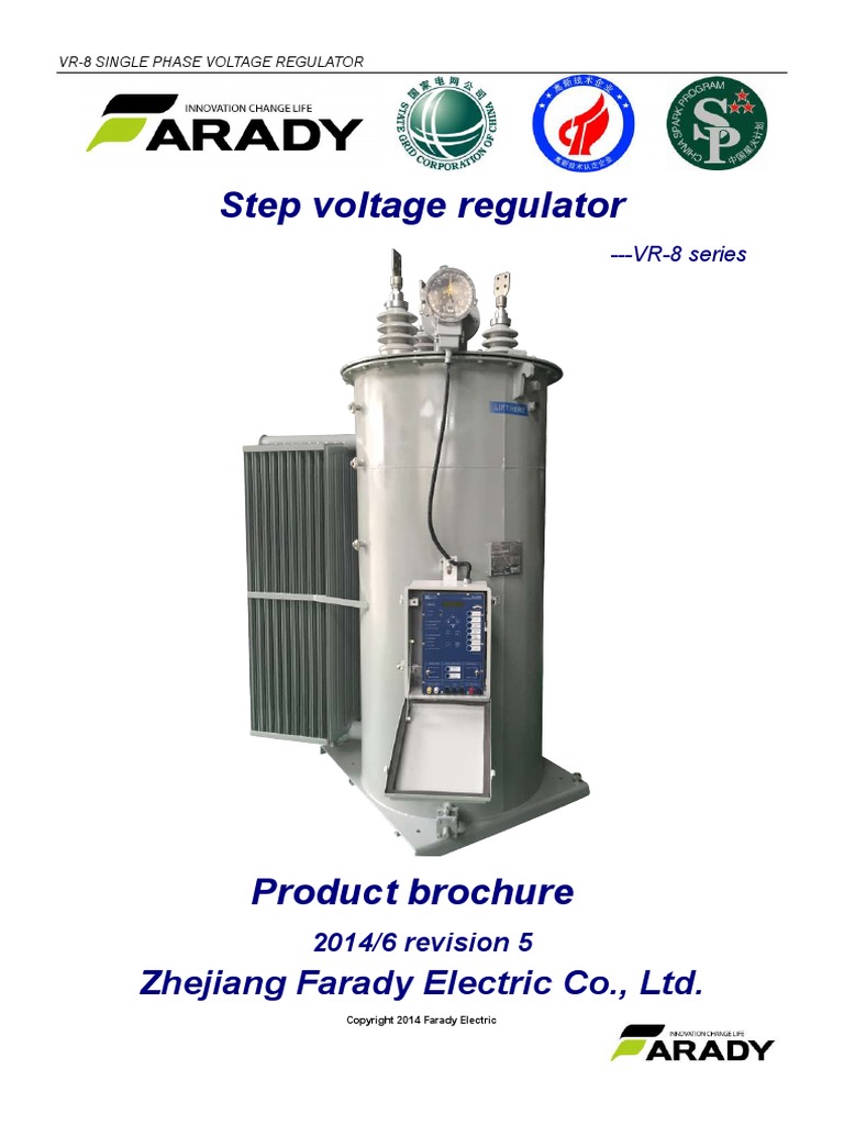 VR-8 Single Phase Step Voltage Regulator | PDF | Electric Power Distribution | Transformer