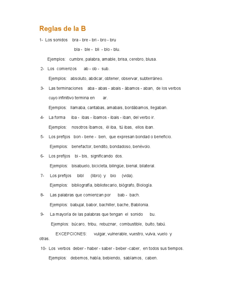 Reglas de La B | PDF