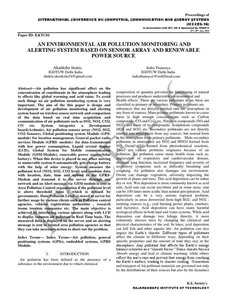 An Environmental Air Pollution Monitoring and Alerting System Based On ...