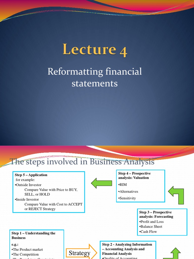 Lecture 4 - Reformatting | PDF | Balance Sheet | Share Repurchase