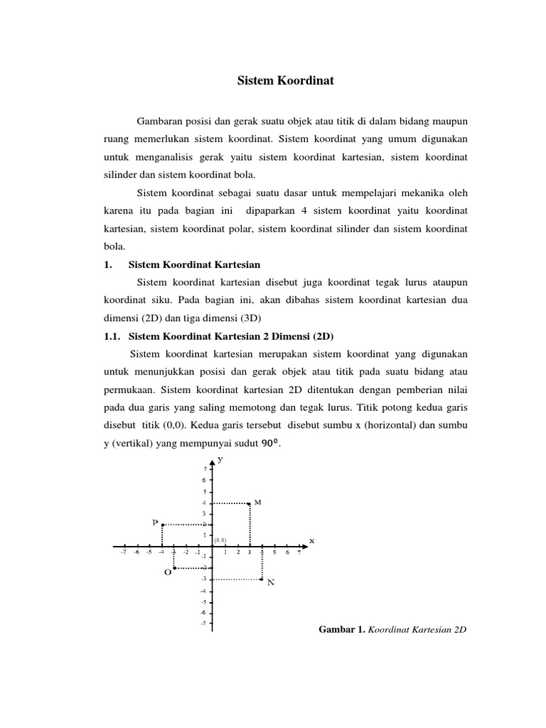 Sistem Koordinat | PDF