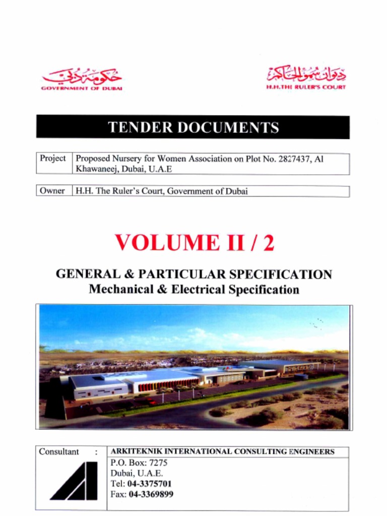 Mep Specifications For Building Project | PDF