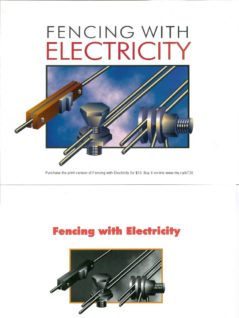 Purchase The Print Version of Fencing With Electricity For $10. Buy It ...