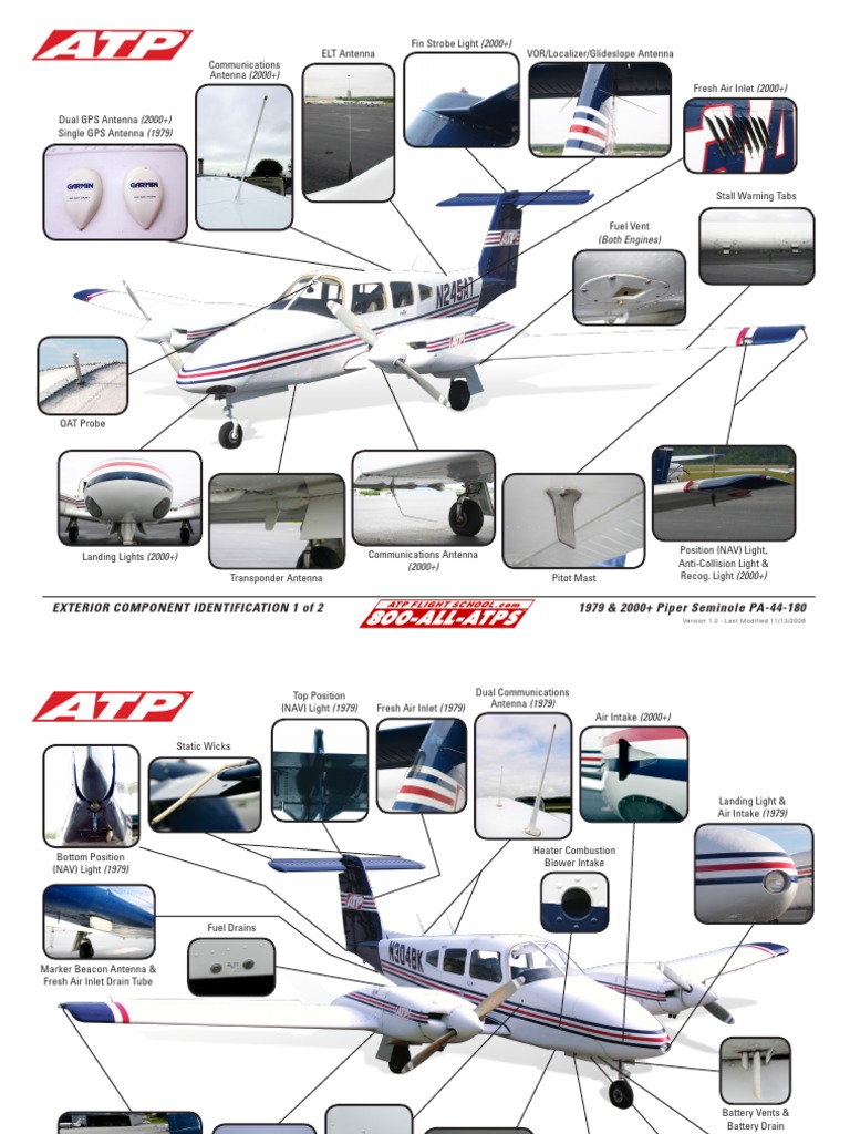 Piper Seminole PA-44 Exterior Components | PDF | Aerospace Engineering ...