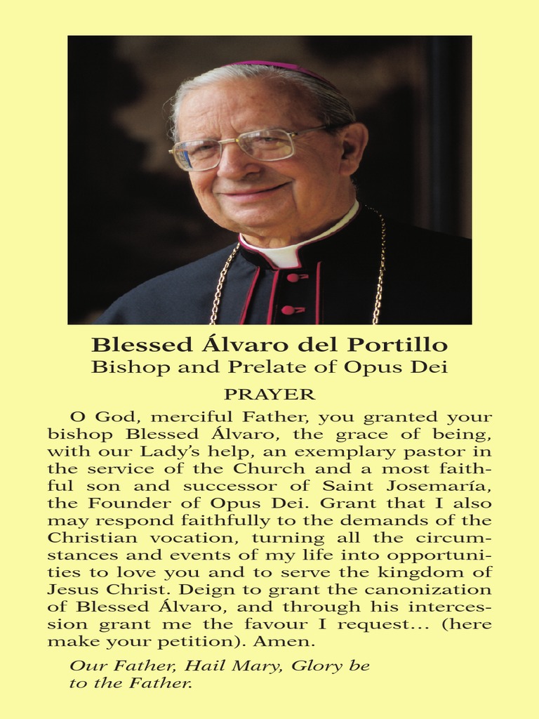 Blessed Álvaro Del Portillo: Bishop and Prelate of Opus Dei | PDF ...
