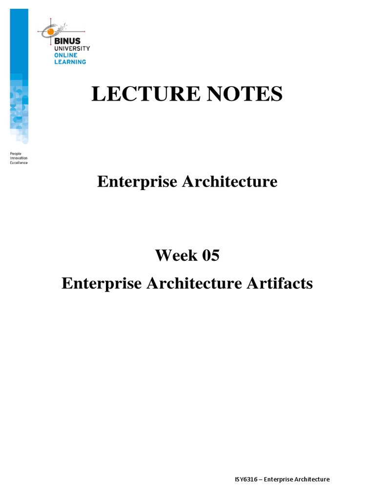 LN5-Enterprise Architecture Artifacts | PDF