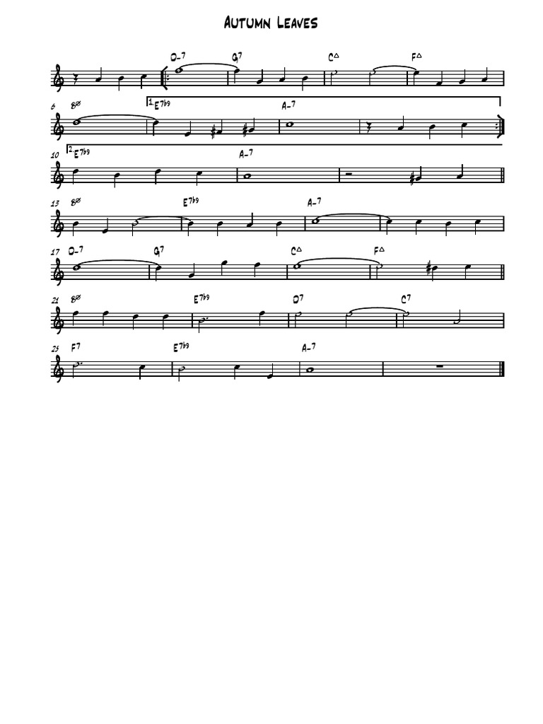 Autumn Leaves BB PDF | PDF