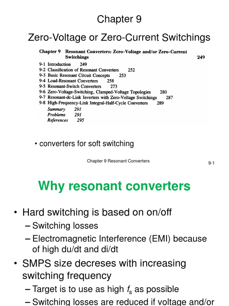 ZVS and ZCS Resonant Converters Explained | PDF | Power Inverter ...