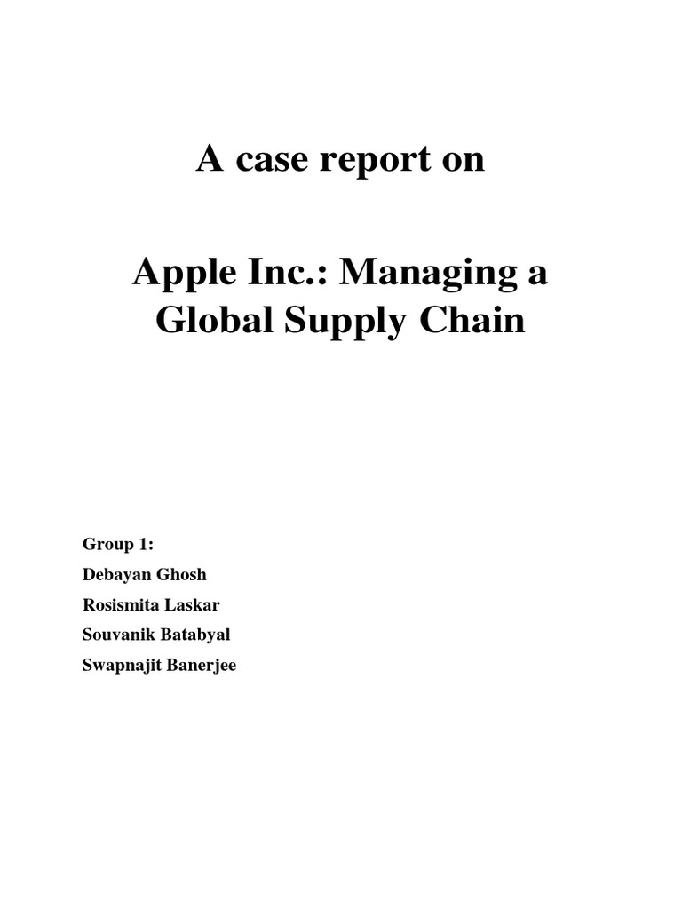 Apple Inc Pdf Apple Inc Supply Chain