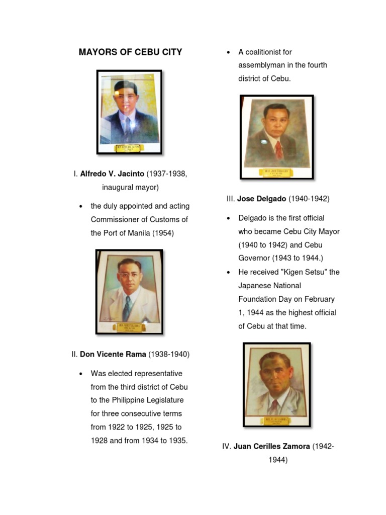 Mayors of Cebu | PDF | Government