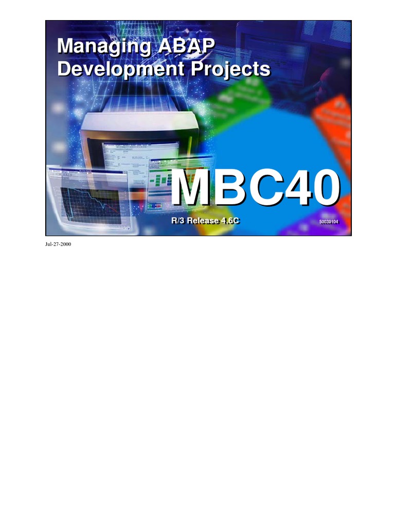 MBC40 - Managing ABAP Development Projects | PDF | Oracle Database | Computing