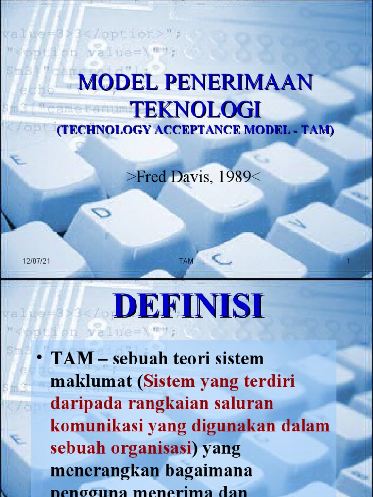 Model Penerimaan Teknologi | PDF