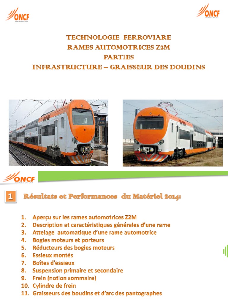 Partie Mecanique Frein Graisseur Boudin Rames z2m Cours Dum | PDF ...