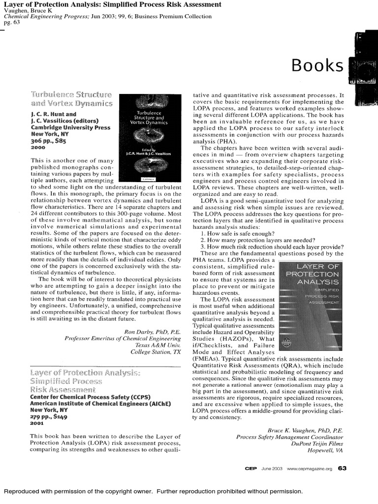 Layer of Protection Analysis | PDF