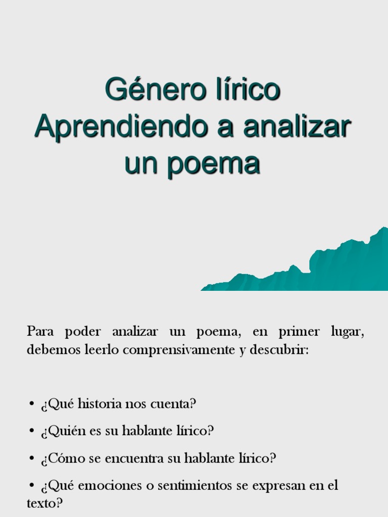 Aprendo A Analizar Un Poema | PDF | Rima | Poesía