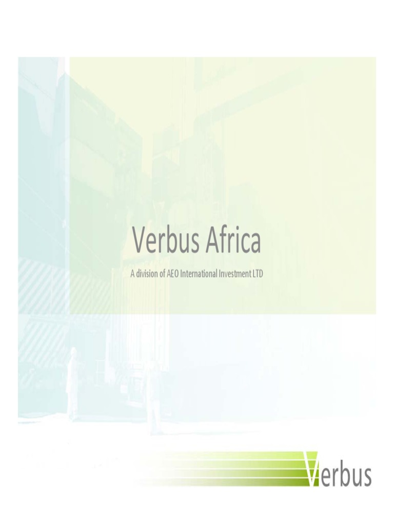 Verbus Africa Introduction | PDF | Business