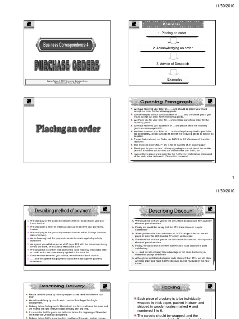 4 Purchase Order - For Students | PDF | Pro Forma | Cargo