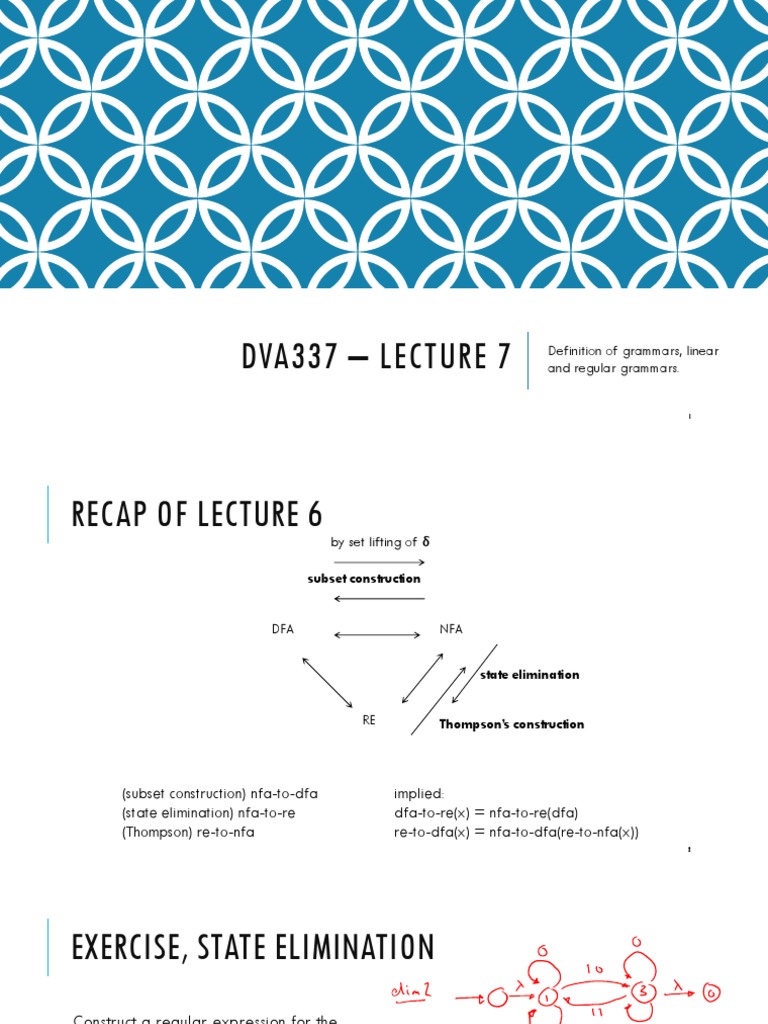 DVA337 HT17 Lecture7 PDF | PDF | Metalogic | Models Of Computation
