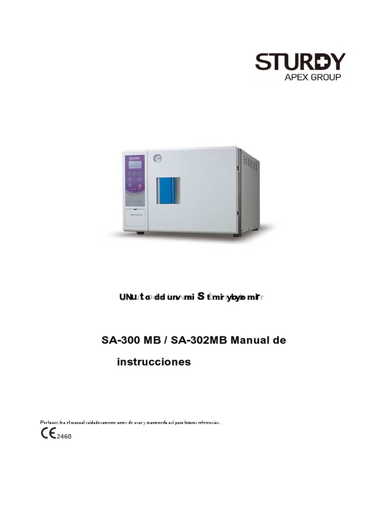 Autoclave Sturdy Sa-300 MB - Op-Manual - En.es | PDF | Esterilización ...
