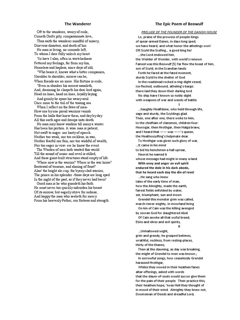 The Epic Summary of Beowulf: From the Founding of the Danish Kingdom to ...