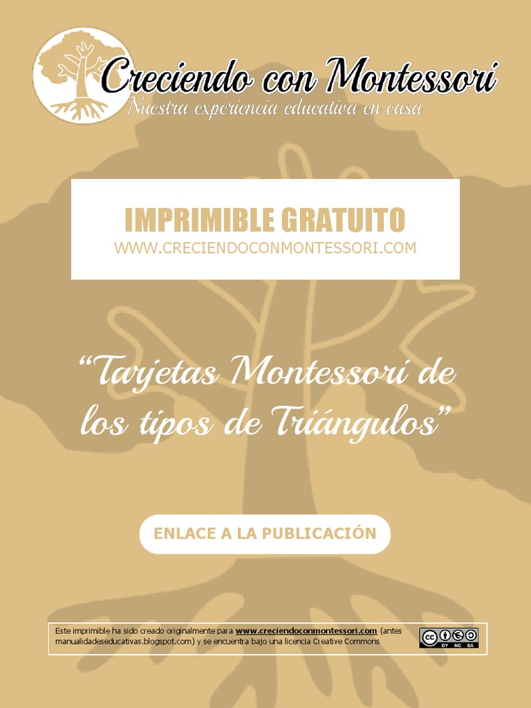Tarjetas Montessori: Tipos de Triángulos | PDF | Geometría triangular ...