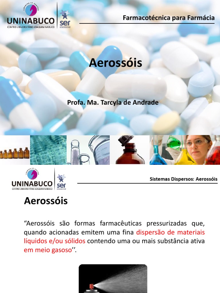Aerossóis: Características e Aplicações em Sistemas Dispersos | PDF ...