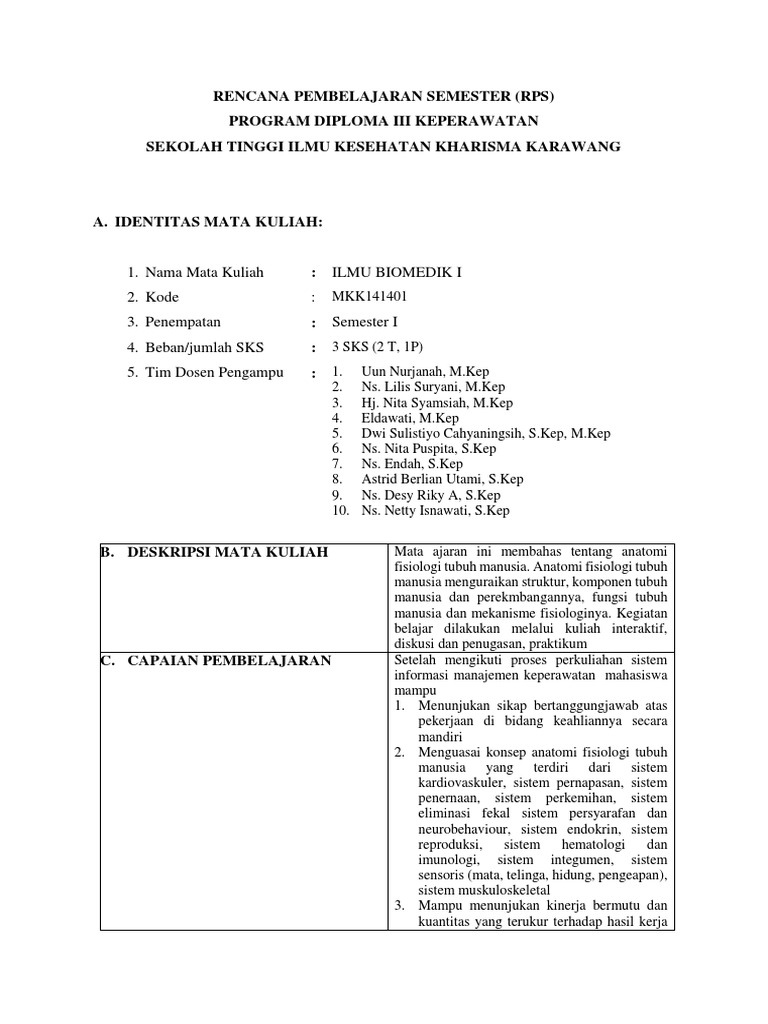 Rps Biomedik 1 | PDF