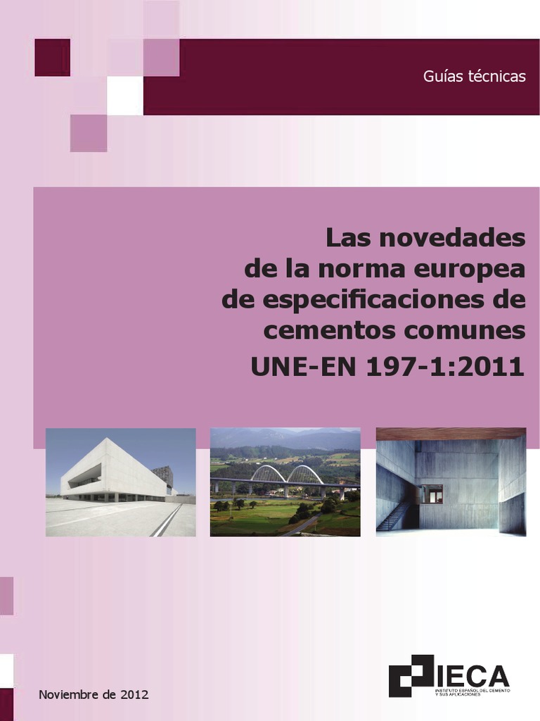 Las Novedades de La Norma Europea UNE-EN 197-1 PDF | PDF | Cemento ...