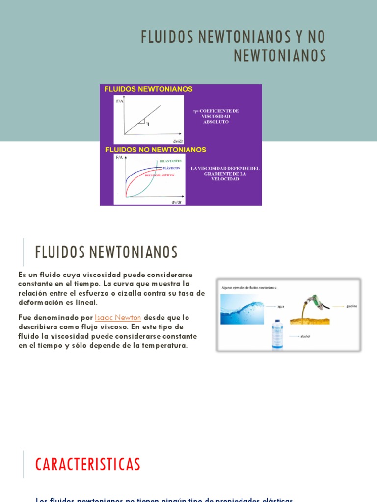 Fluidos Newtonianos y No Newtonianos | PDF | Viscosidad | Fluido