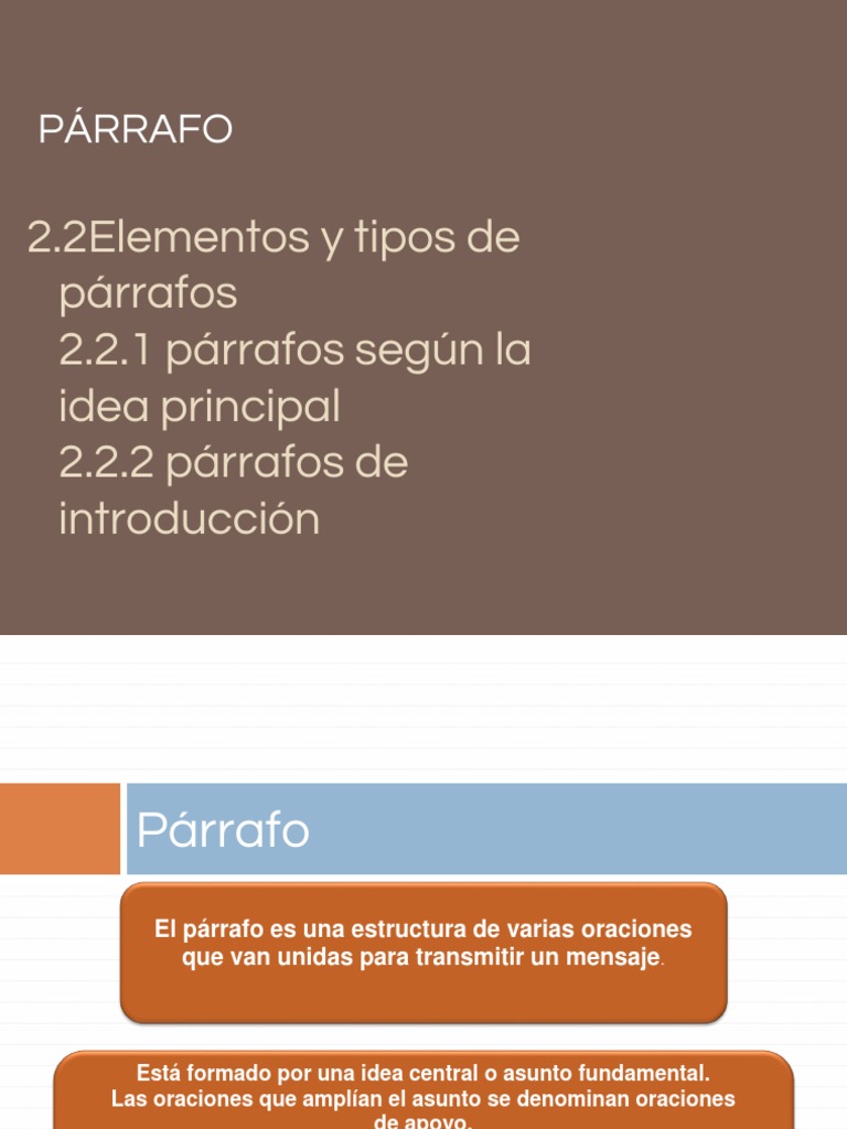 Estructura Del Párrafo | PDF | Párrafo | Oración (Lingüística)