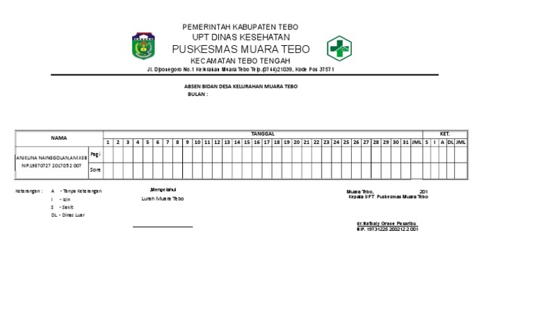 Absen Bidan Desa | PDF