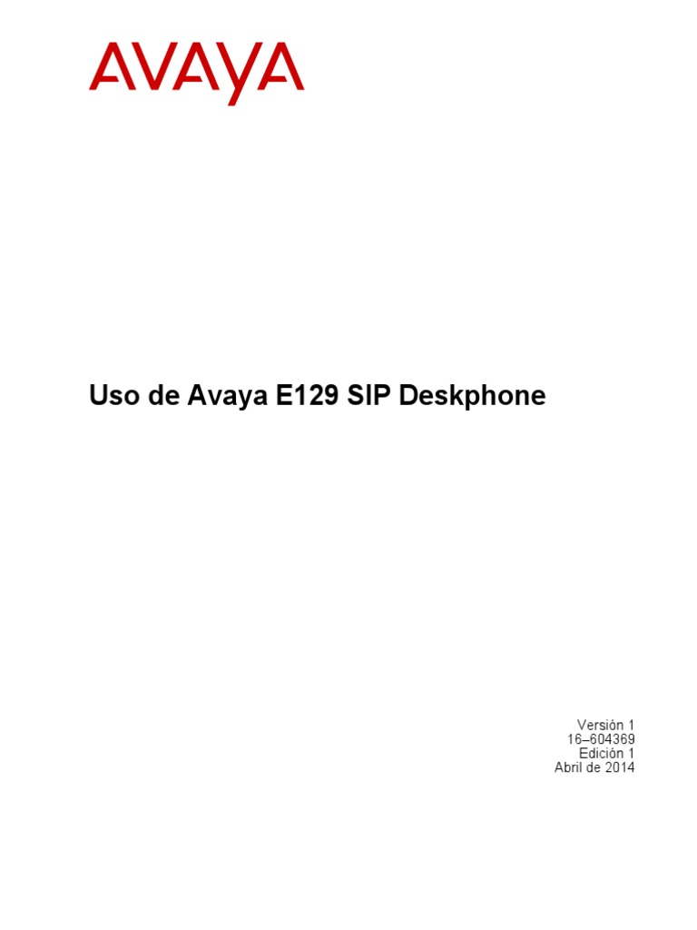 Manual Telefono Sip E129 | PDF | Session Initiation Protocol | Telephone