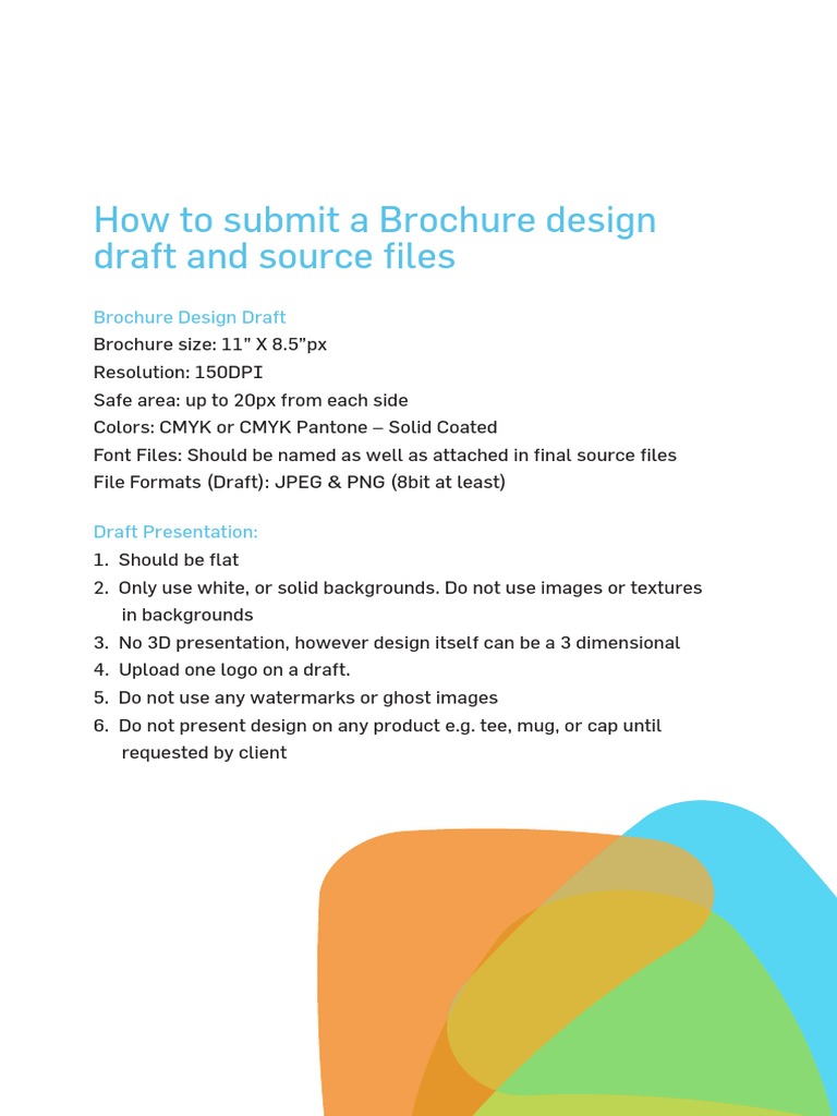 How To Submit A Brochure Design Draft and Source Files | PDF | Printing ...