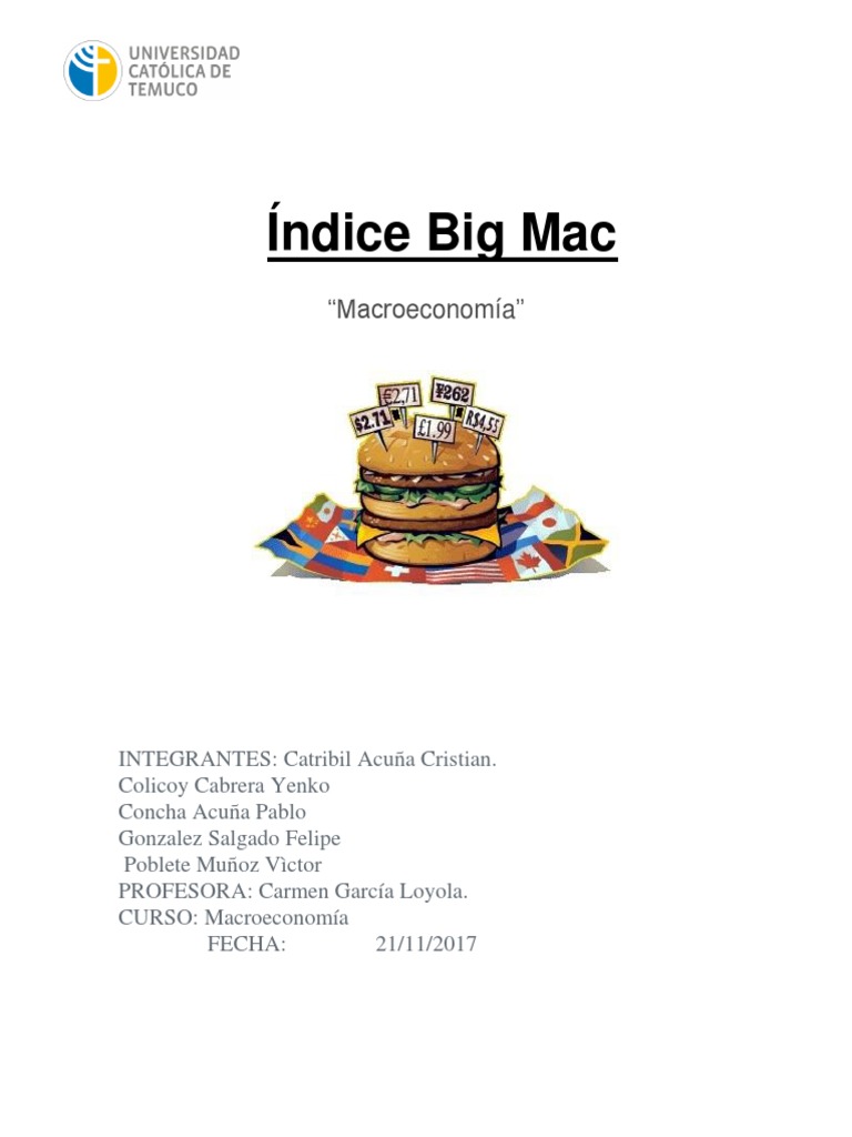 El Índice Big Mac | PDF | Paridad del poder adquisitivo | Tipo de cambio
