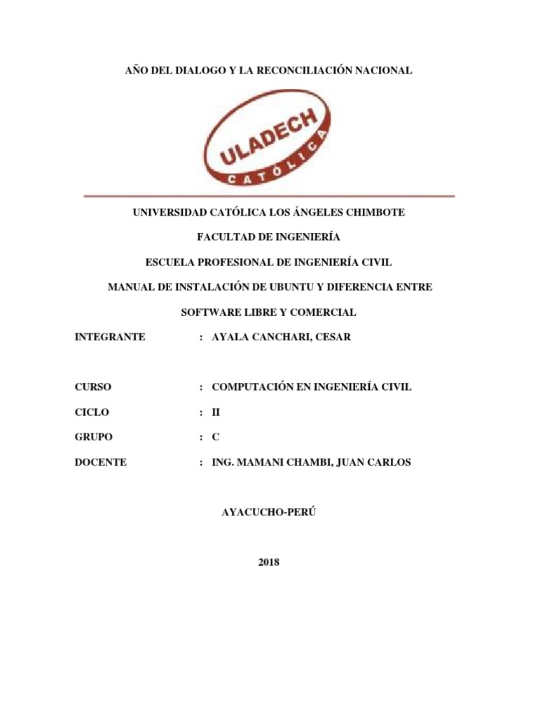 Instalación de Ubuntu y Software Libre vs Comercial | PDF | Software libre | Ubuntu (sistema ...