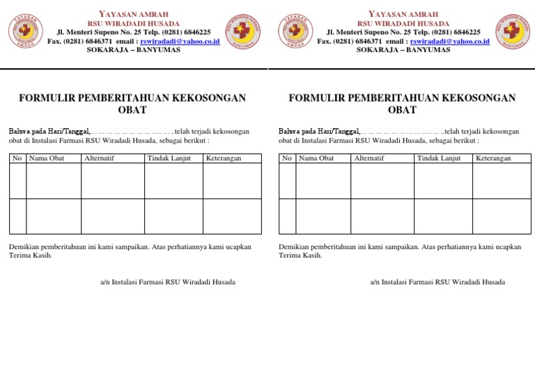 Formulir Obat Kosong | PDF