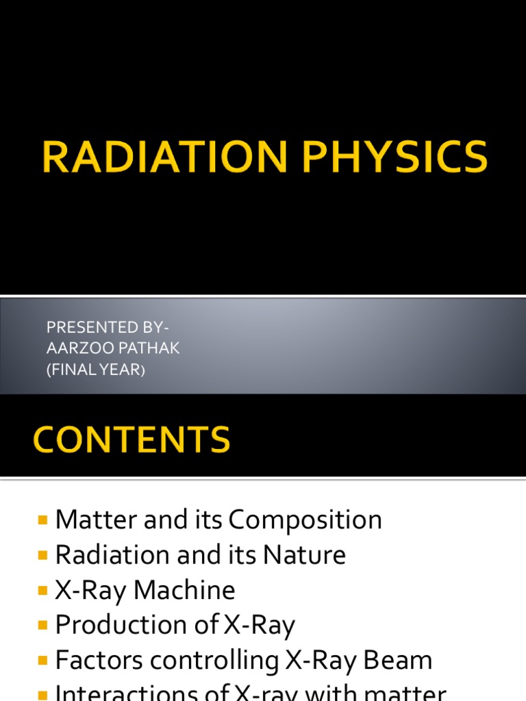 X-Ray Basics for Radiology Students | PDF | Electron | Matter