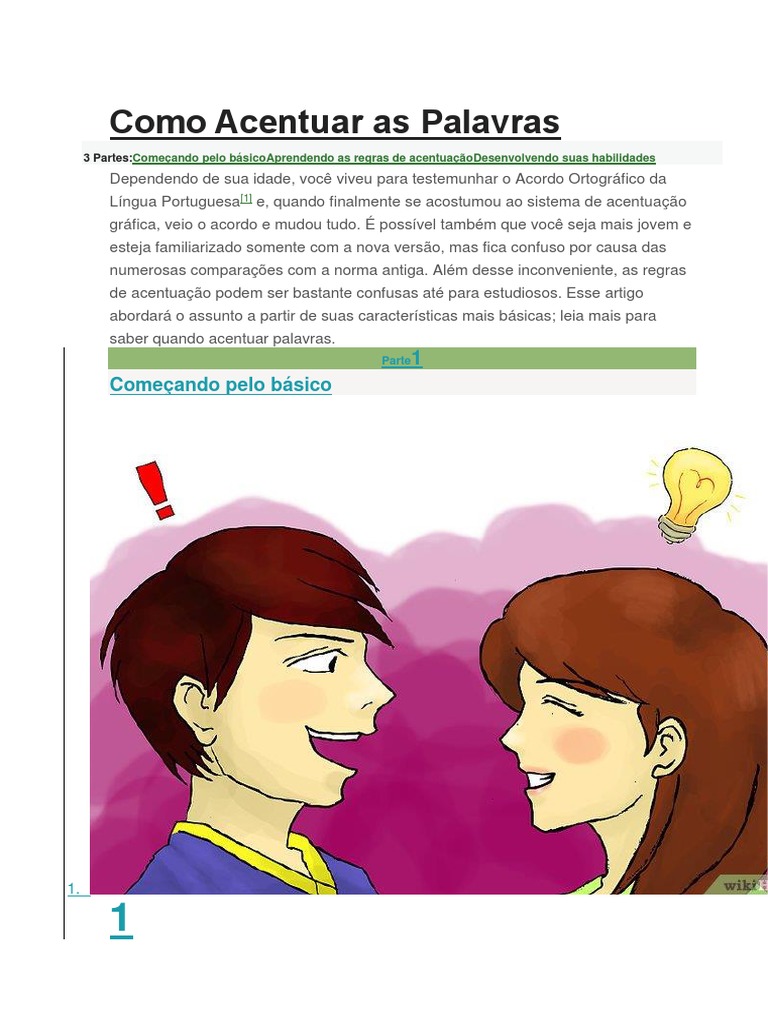 Regras de Acentuação em Português | PDF | Sílaba | Estresse (Linguística)