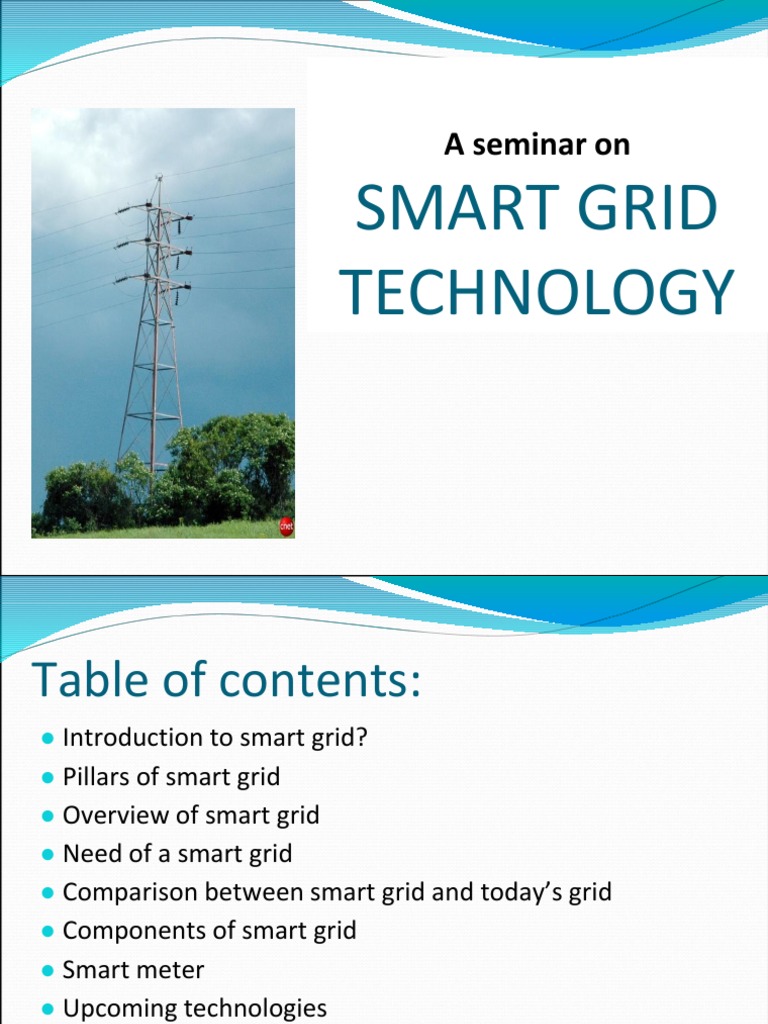 Smart Grid Technology A Seminar On Pdf Smart Grid Electrical Grid