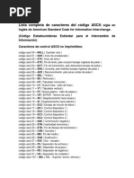Tablas de Los Códigos ALT Disponibles en Windows | PDF | Ascii ...