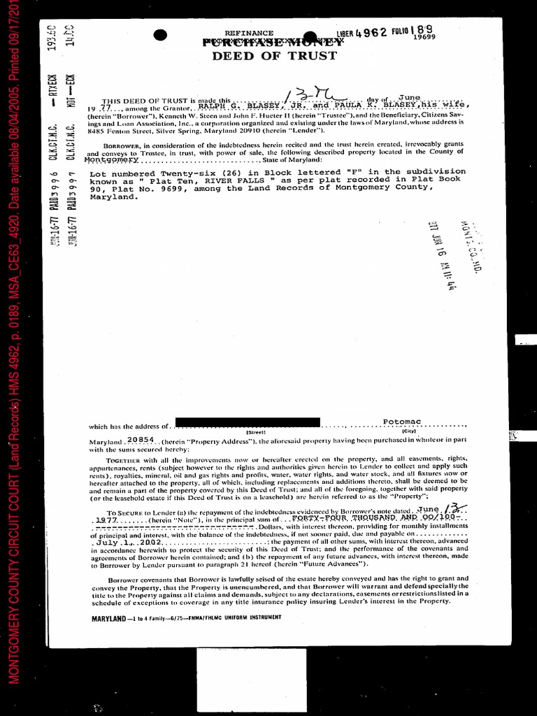 Ralph G. Blasey, Jr. & Paula K. Blasey Foreclosure Trial | PDF ...